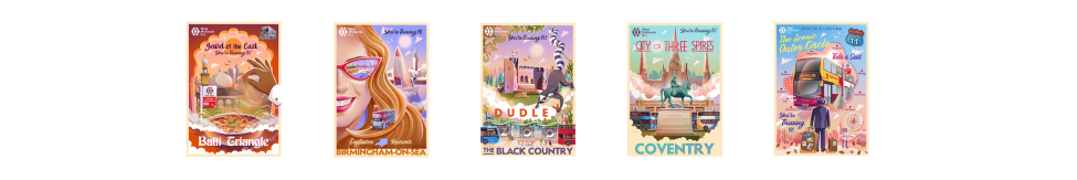 Local artist illustrates West Midlands for bus poster campaign ...